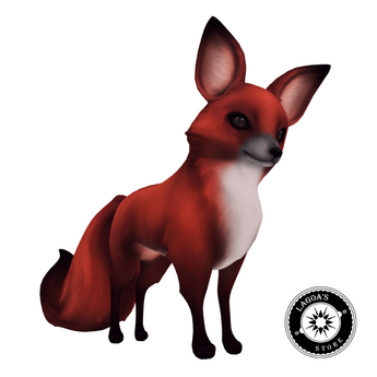 Second Life Marketplace - The Wilds - Fox Companion - Fire (WEAR)